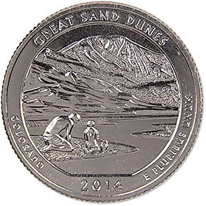 2014 S National Park Quarter 5 Coin Set Uncirculated Mint State Clad 25c