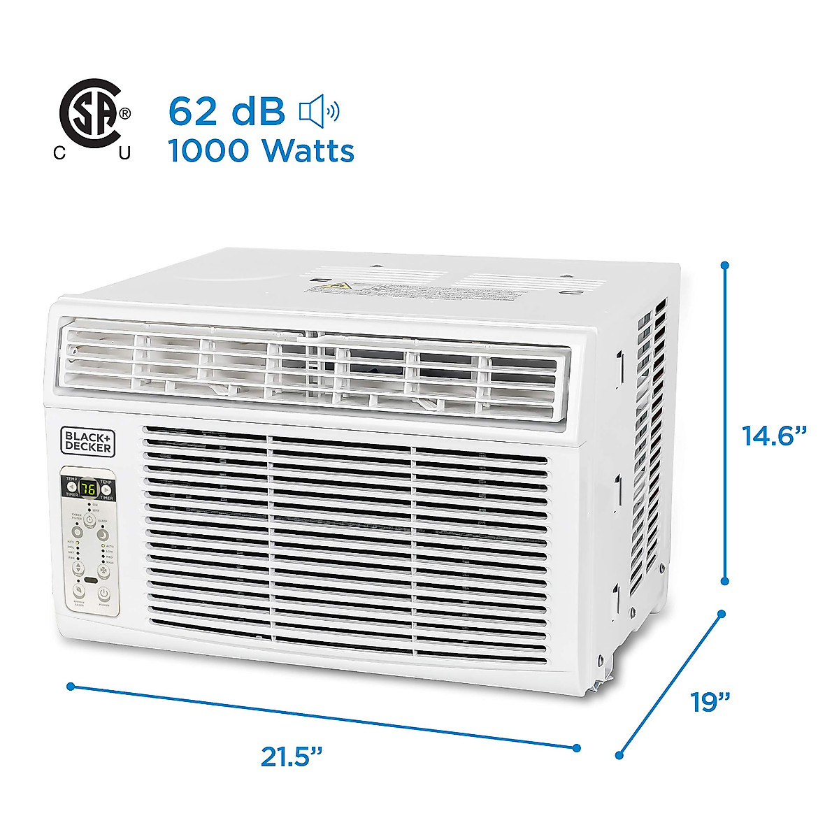 BLACK+DECKER BD145WT6 Window Air Conditioner with Remote Control, 14500 BTU, Cools Up to 700 Square Feet, White