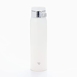 Zojirushi SM-SF60-WM Water Bottle, Direct Drinking, One-Touch Opening, Stainless Steel Mug, 20.3 fl oz (600 ml), Pale White