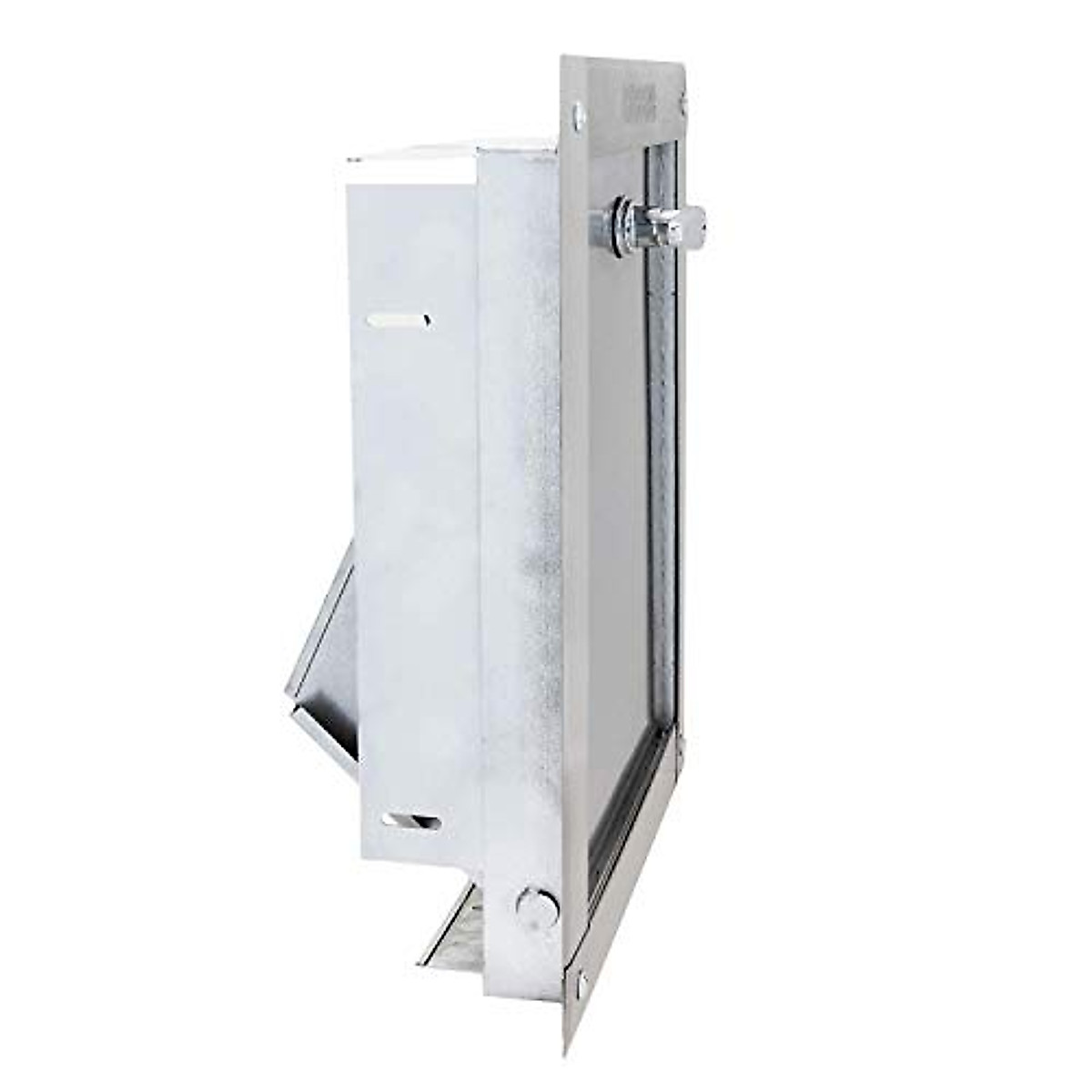 Oswald Supply Midland Style Stainless Steel Trash Chute Door - Bottom Hinged, 12"(W) X 15"(H), Self Closing, Fire Rated & UL Approved