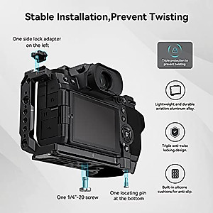 SmallRig X-H2 / X-H2S Camera Full Cage for FUJIFILM X-H2 / X-H2S, Aluminum Alloy Video Making Camera Rig with NATO Rails, Quick Release Plate for Arca, Support Horizontal and Vertical Shooting - 3934