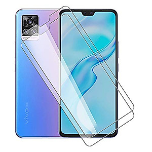 KJYF For Vivo V20 Pro 5G Screen Protector Tempered Galss, [2 Pack] High Clear [9H Hardness] [Bubble Free] Screen Tempered Glass Protective Film for Vivo V20 Pro 5G 6.44 Inch.