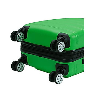 Rockland Melbourne Hardside Expandable Spinner Wheel Luggage, Green, Carry-On 20-Inch
