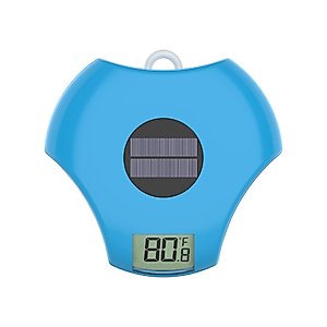 RINMEE Solar Digital Pool Thermometer Floating, Large Easy-to-Read Screen Display and Bold Numbers, High Accuracy and Wide Measuring Range for Swimming Pool, Spa, Hot Tub, Ice Bath, Fish Pond