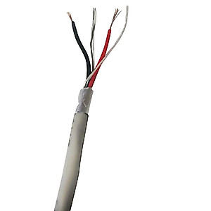 Shielded Alarm Control Cable, 22 AWG 2 Conductors (7 Strand) Riser Alarm Cable, 125ft, Full Copper, for Fire/Sound/Security Burglar Station Wire Security by InstallerCCTV