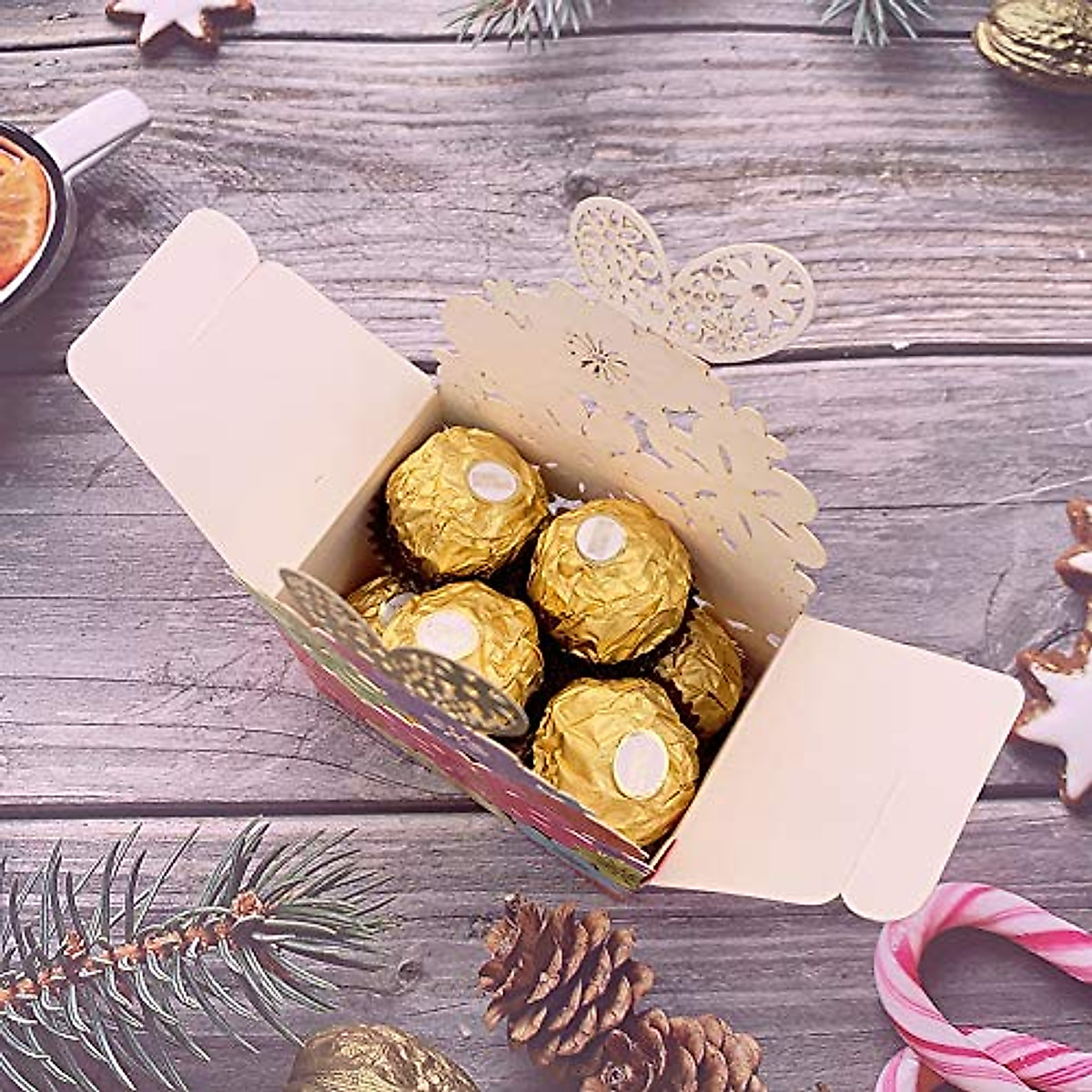 Party Favor Boxes,Flower Butterfly Candy Boxes Laser Cut Candy Boxes Colorful Gift Boxes for Wedding Bridal Shower Anniverary Birthday Party (20 PCS)