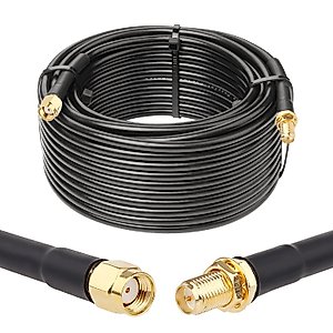 XRDS -RF 50ft RP-SMA Male to RP-SMA Female Coax Cable, RG58 RP-SMA WiFi Antenna Extension Coax Cable for WiFi LAN Router Wireless Network Card Adapter