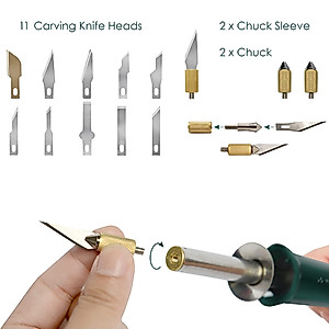WINONS Hot Knife Cutting Tool, WHK0005 Hot Knife Plastic Cutter Tool also Effective as a Foam Board Cutter and Stencil Cutter (Kit of 19)