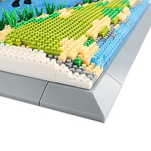 Larcele Micro Building Blocks Animal Set, DIY Mini 3D Building Toy Bricks,1860 Pieces KLJM-04(Hippo + Crocodile + Crane)