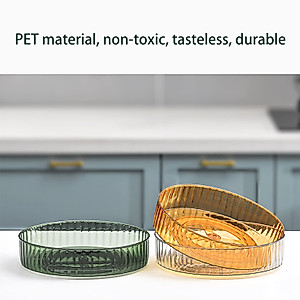 ZEARLY 2 Pack Lazy Susan Organizer Turntable, Round Plastic Clear Rotating Turntable Organization, Turntable Organizer Spice Rack Organizer for Kitchen, Pantry, Countertop, Bathroom