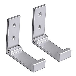 Teensery 2 Pcs Aluminium Alloy Folding Hooks Foldable Wall Mount Cloth Hangers Coat Rack Single Hooks for Home Kitchen Bathroom Bedroom (Silver)