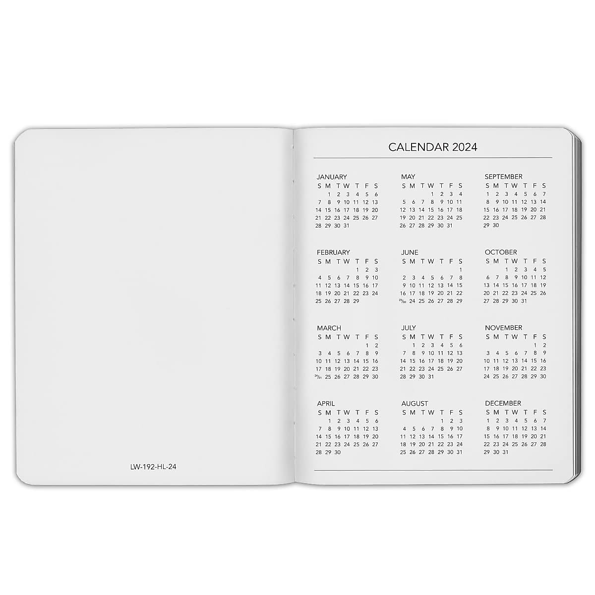 Harbor Large Weekly Planner 2024 - Leida Navy - 9.75x7.5"