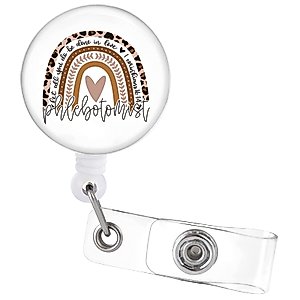 Phlebotomist Phlebotomy Tech Badge Reel Retractable with Alligator Clip Leopard Rainbow Nurse Name Tag Card Badge Holder Phlebotomist Phlebotomy Nursing Doctor Medical Office Work ID Clip