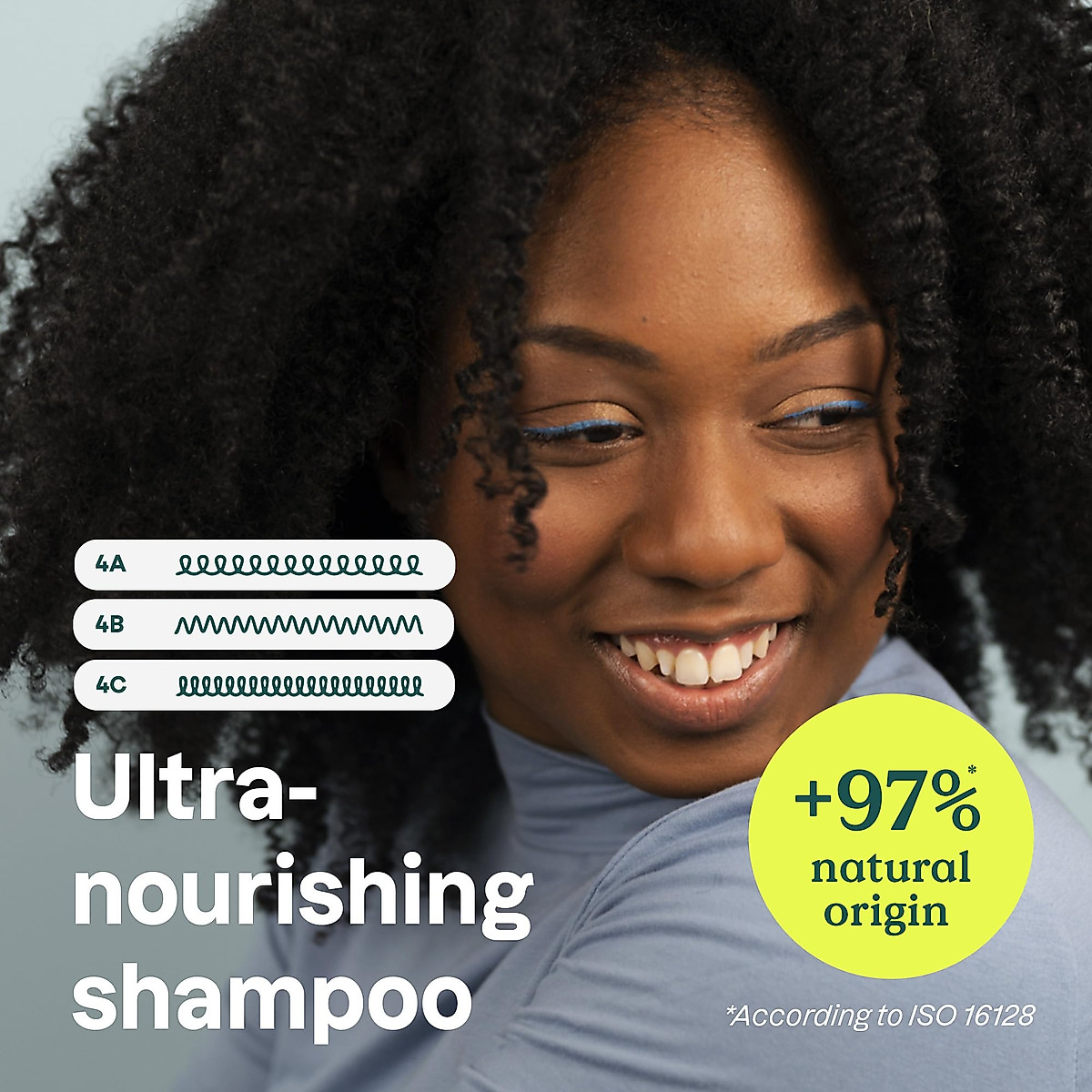 ATTITUDE Ultra-Nourishing Shampoo for Curly Hair with Shea Butter, EWG Verified, Vegan and Naturally Derived 4a, 4b, 4c Curl Type, Deeply Nourishes Curls, 16 Fl Oz