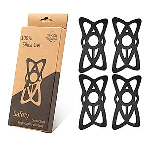 GeGeMu Motorcycle Phone Mount Tether 4-Pack, Premium Grade Rubber/Security/Fall Prevention, for Bicycle Bike, Motorcycle, Handlebar, Silicone Cell Phone Holder Band