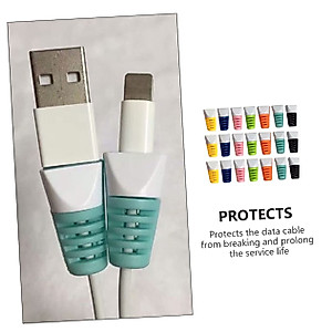 UKCOCO 250 Pcs Data Cable Protective Sleeve Battery Charger Mobile Charger Cable Charger Cord Management Laptop Charger Cord Sleeve Dsl Charging Cable Covers Anti-break PVC