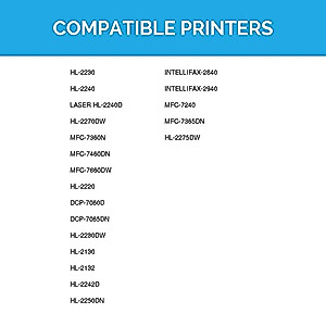 LD Compatible Toner Cartridge Replacement for Brother TN450 High Yield (Black, 6-Pack)