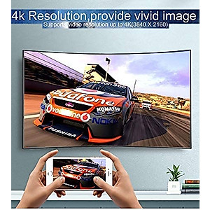 HomeSweety HDMI Wireless Display Adapter 4K, WiFi Mobile Screen Mirroring Receiver Dongle to TV/Projector Receiver Support Compatible with Windows Android Mac iOS, Black