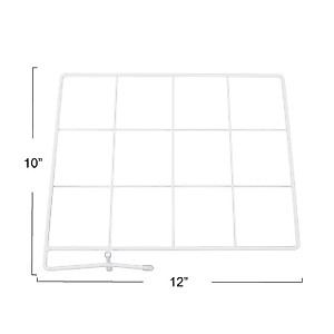 Household Essentials Metal Wire Shelf Dividers for Closet Organization, Set of 2, White