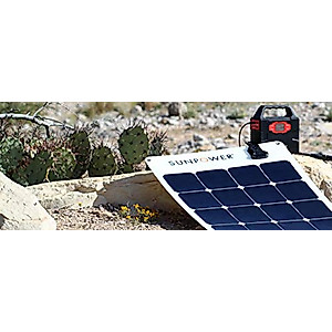 SUNPOWER Portable Solar Panels, Flexible Panel / Monocrystalline Cells / Lightweight/ MC4 Connectors Camping, boats, RV + more (100W)