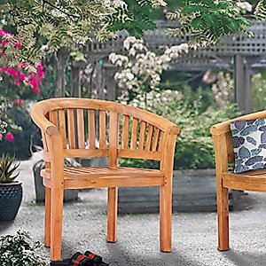 Teak Peanut Outdoor Patio Chair, Made from Solid A-Grade Teak Wood