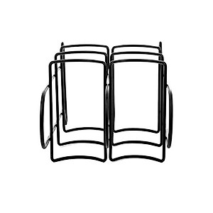 Spectrum Diversified Townhouse Wine Rack, 6-Bottle, Black