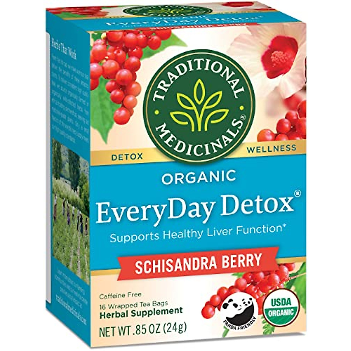 Traditional Medicinals Organic EveryDay Detox Schisandra Berry Detox Tea, 16 Tea Bags (Pack of 2)