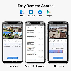 ONWOTE Wired 4K NVR PoE Security Camera System, Human Vehicle Detection Tigger Color Night Vision, 4 * 6MP Outdoor 122° Wide Angle IP Cameras Audio, 8 Channel 8MP NVR 2TB, CCTV Home Surveillance Kit