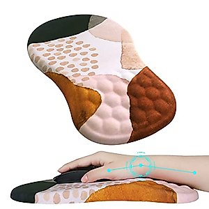 iCasso Mouse Pad with Wrist Rest, Ergonomic Mouse Pad,13x8 inch Pain Relief Keyboard Wrist Rest, Comfortable Memory Foam Mousepad with Non-Slip PU Base Mouse Pads for Desk Computer Home Office