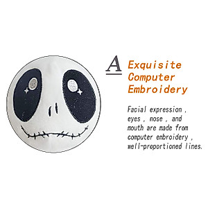 illuOKey Jack Skellington Plush Doll Nightmare Before Christmas Toys - Pumpkin King Plush Stuffed Lovely Baby Dolls (9.5 Inches, Black)