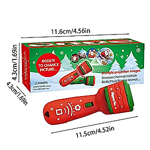 Girls Nightlight Projector for Bedroom 21 Flashlight Toy Christmas Patterns Realistic Tree Gift Christmas Projector Santa Education Education Led Projector (Green, One Size)