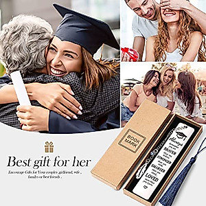 DoreenBow Inspirational Bookmark for Women 2023 Graduation Bookmarks with Tassel for Book Lover Graduation Bookmark Teacher Appreciation Gifts Back to School Bookmarks