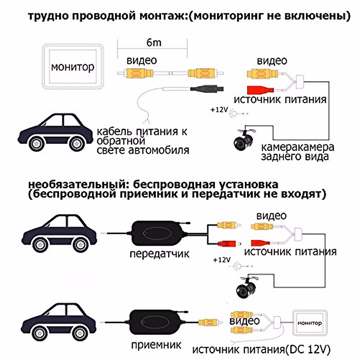 for Toyota Highlander/Kluger 2006~2014 Car Rear View Camera+8LED Back Up Reverse Parking Camera/Plug Directly
