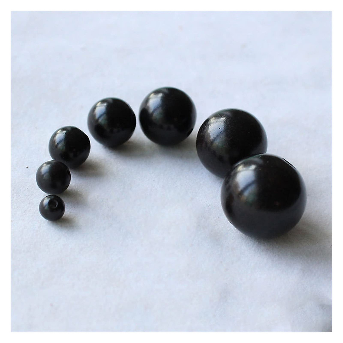 SASHUN YU 20pcs/lot Natural Black Sandalwood Loose Beads 6 8 10 12 15 18 20mm Pick Size Round Charms Wooden Beads DIY Jewelry Making T53 (Color : As Photo 20pcs, Item Diameter : 15mm)