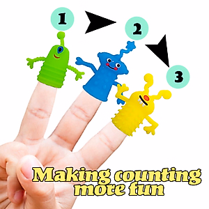 20 Pcs Finger Puppets Toys,Funny Colorful Monster Stretchy Finger Puppets,Soft Rubber Finger Doll Toys for Children's Party Favors