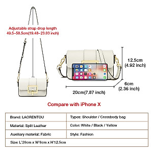 LAORENTOU Cow Leather Crossbody Bag for Women Small Phone Bag Purse Mini Shoulder Bags for Women Clearance