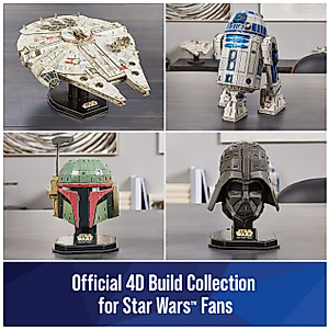 4D Build Star Wars R2-D2 Cardstock 3D Model Kit, Star Wars Gifts, Star Wars Toys Desk Décor for Star Wars Fans & Collectors, Adults & Teens 12+