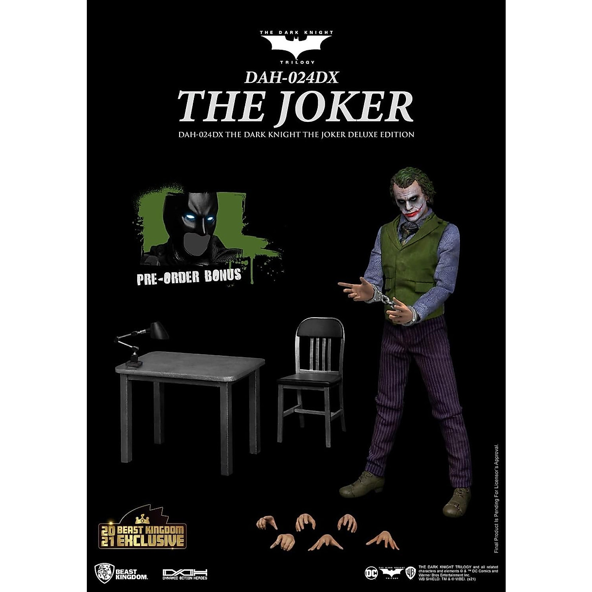 Beast Kingdom The Dark Knight: The Joker DAH-024DX Dynamic 8ction Deluxe Action Figure
