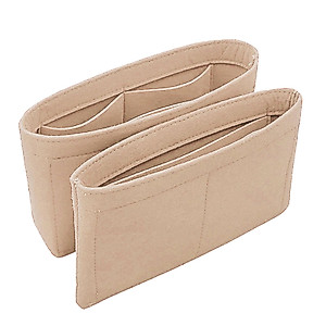 Lckaey Purse Organizer for mini pochette voyager insert kirigami pochette insert with chain 2084khaki