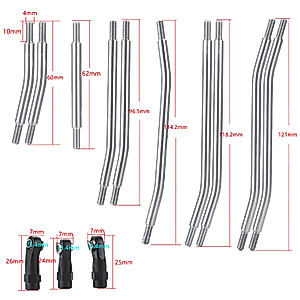 AXSPEED 1 Set Stainless Steel Link Rod Linkage 324mm Wheelbase Suspension Links Set Tie Rod End for 1/10 TRX-4 TRX-6 RC Crawler Car