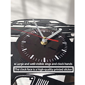 Kovides U.S. Army Vinyl Record Wall Clock USA Army Wall Art Wall Clock Large U.S. Arm Vinyl Clock Army Clock U.S. Army Wall Clock Modern U.S. Army Gift U.S. Army Home Decoration Gift for Men