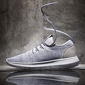 KEEZMZ Men's Running Shoes Fashion Breathable Sneakers Mesh Soft Sole Casual Athletic Lightweight Gray-43