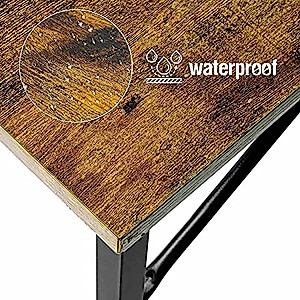 Small Desk for Small Spaces - Student Kids Study Writing Computer Table for Home Office Bedroom School Work PC Workstation,Rustic 30 31 Inch