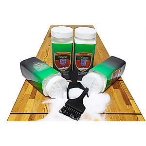 Shuffleboard Wax - Shuffleboard Sand 4 Pack with Mini Brush and Dustpan Set (4 x 14oz)