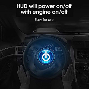 VJOYCAR R1 3D HUD Head Up Display GPS Speedometer Universal for Cars Digital Speed MPH Overspeed Alarm Fatigue Driving Alert Altitude Windshield Projector Father's Day Gift for Drivers