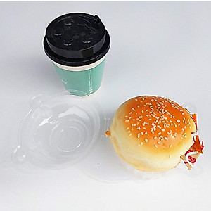 BlueSnail 50 pieces Plastic Single Individual Cupcake Muffin Dome Holders Cases Boxes Cups Pods