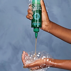 ALODIA Nourish & Heal Raw Organic Black Soap for Dry Scalp & Gentle Hair - Lavender & Spearmint Infused African Liquid Black Soap Wash - Gently Remove Buildup on Scalp & Strands - 8 oz