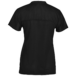 Augusta Sportswear Women's Standard Junior Fit Replica Football Tee, Black, Small