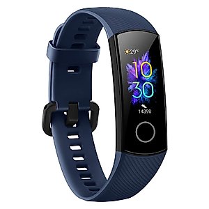 Docooler Honor Band 5 Smart Bracelet Watch Faces Smart Fitness Timer Intelligent Sleep Data Real-Time Heart Rate Monitoring 5ATM Waterproof Swim Stroke Recognition BT 4.2 Wristwatch (Navy Blue)
