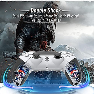 TERIOS Wireless Pro Controller Compatible with PS4 /PS4 Pro/PS4 Slim Console, Gaming Remote with Built-in 800mAh Rechargeable Battery/Precise Joystick/Audio/Turbo/Advanced Buttons Programming (Black)